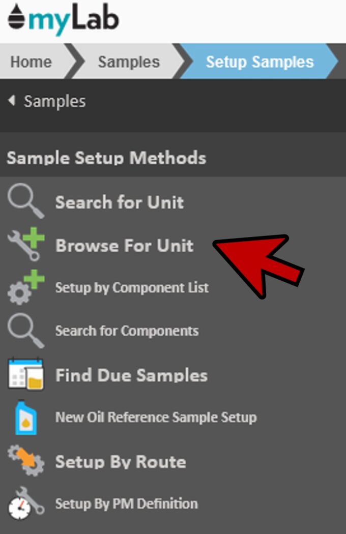 Sample Setup by Unit - Fluid Life